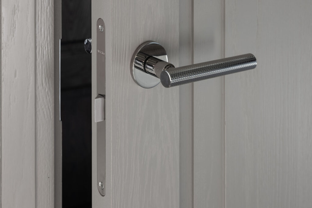 Vidaus durys Vidaus durys Art Deco Stone Grey - RAL 7030 - Medžio stilius