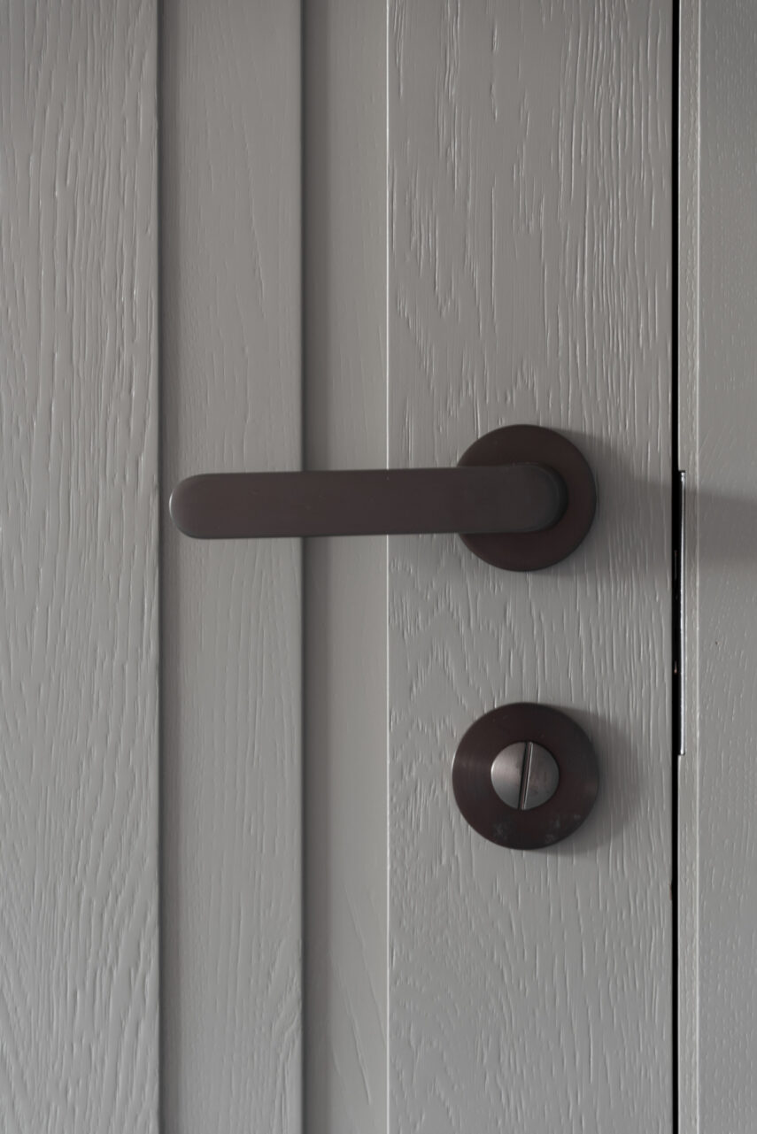 Vidaus durys Vidaus durys Art Deco Stone Grey - RAL 7030 - Medžio stilius