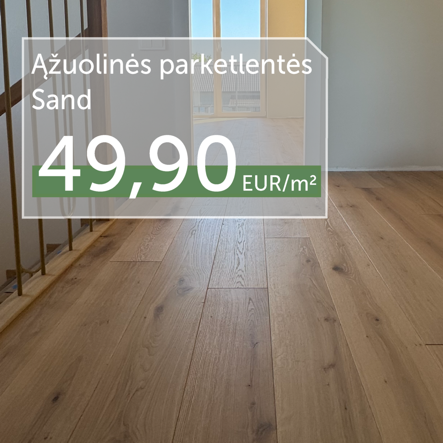 Ąžuolinės parketlentės gamtos pilnuose namuose - Medžio stilius